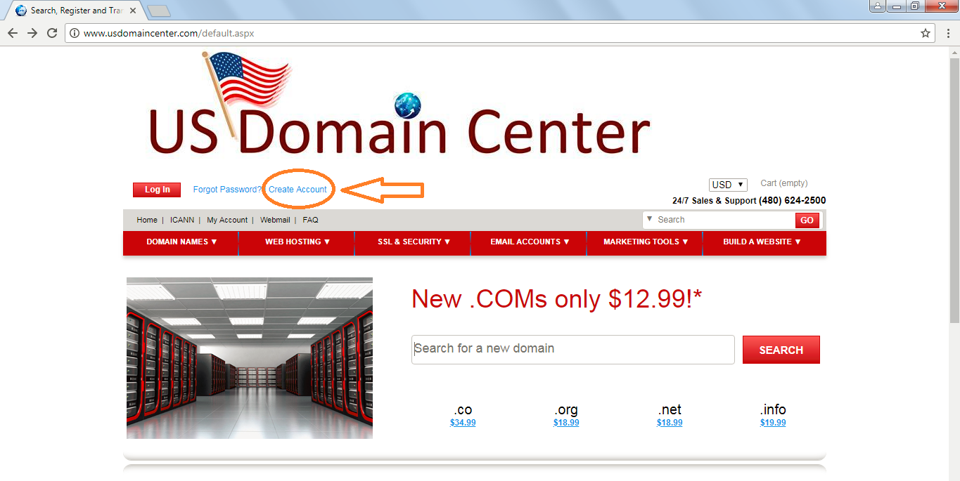 US Domain Center (美国域名中心)是世界最强的: 不但支持各国货币, 还支持各国语言(新功能)